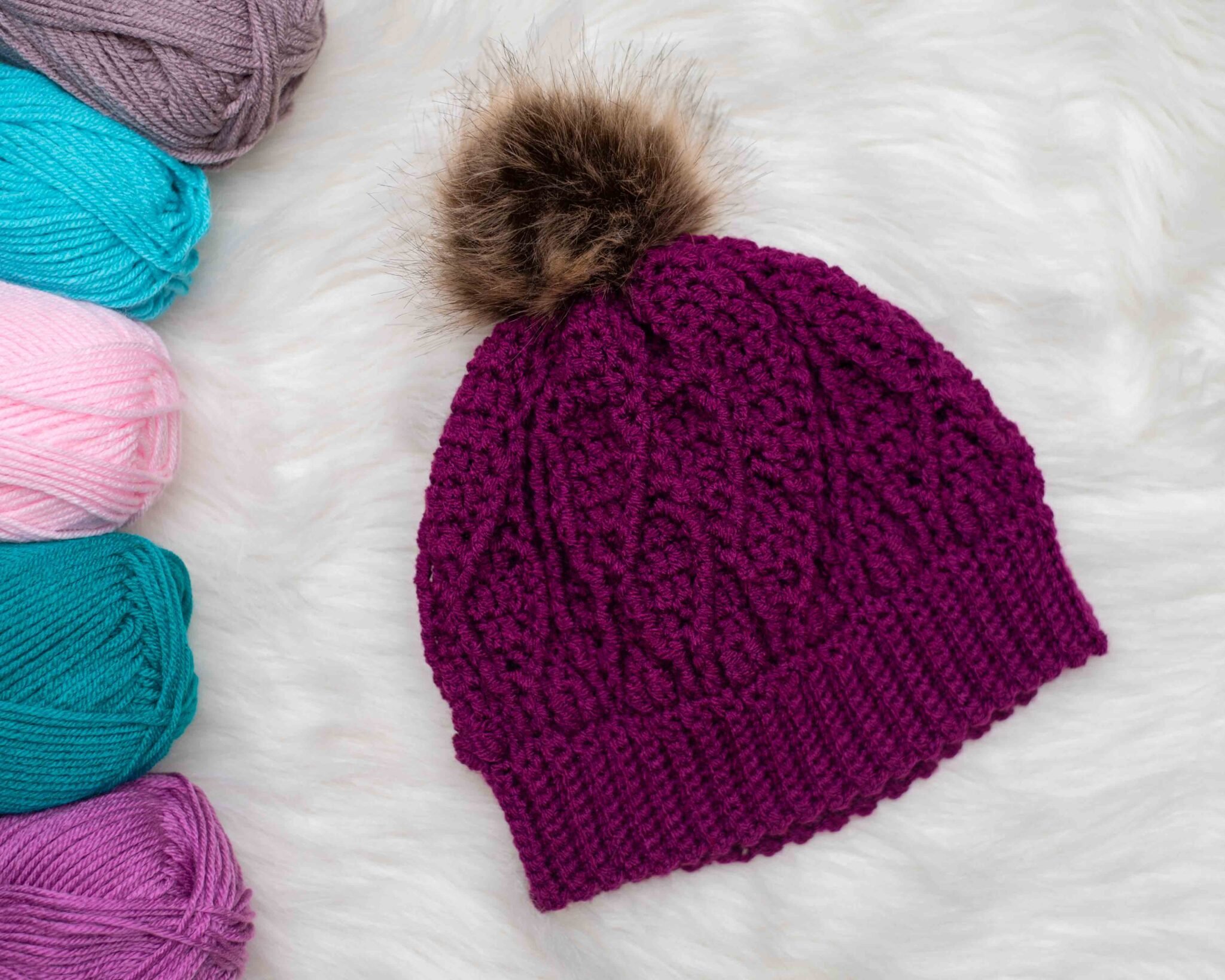 Free Crochet Cable Hat Pattern - Adaleigh Beanie by Nicole Chase