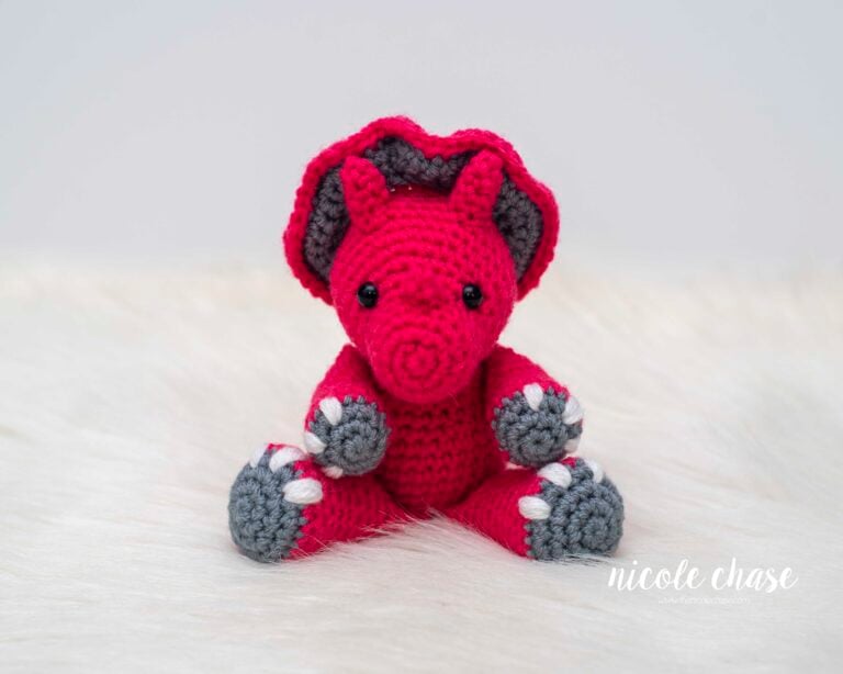 Free Crochet Triceratops Pattern - Mini Triceratops Crochet Pattern