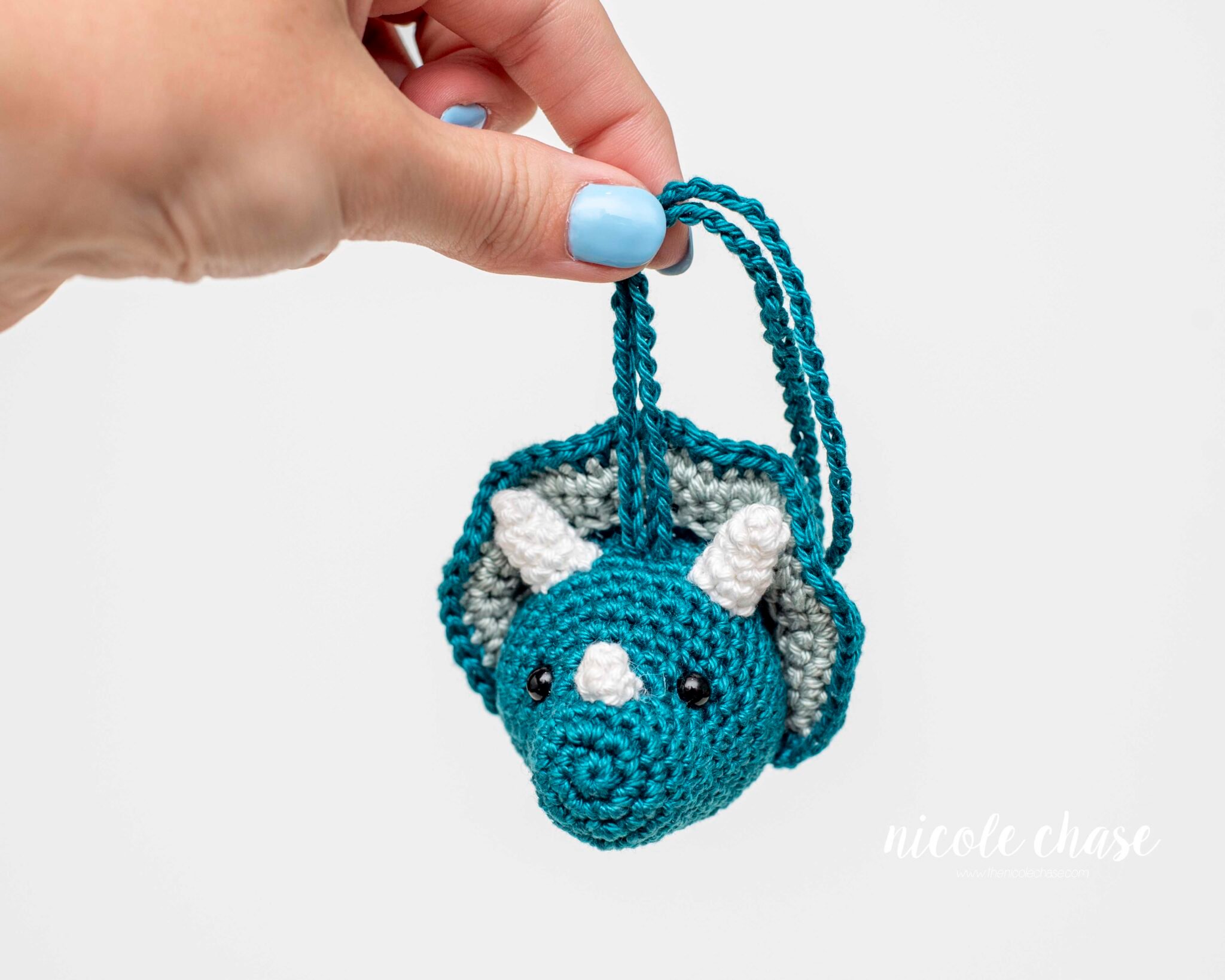 Crochet Dinosaur Ornament / Dinosaur Keychain Crochet Pattern
